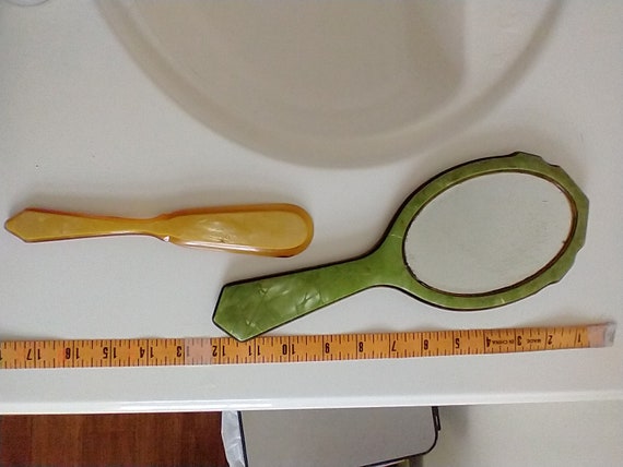 Vintage Bakelite Hand Mirror and Shoe Horn | Etsy