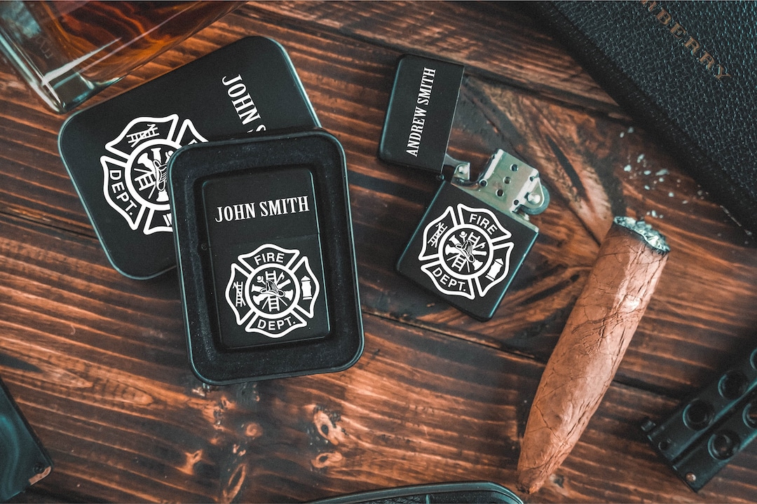 Firefighter Gift, Engraved Cigar, Military Gifts, Custom Lighter, Navy ...