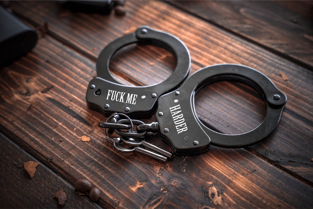 Personalized Handcuffs: Engraved Carbon Steel Erotic Cuffs - Etsy