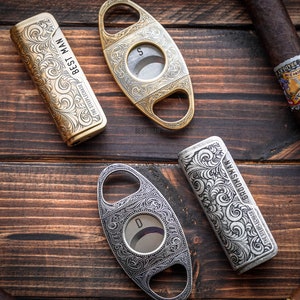 Cigar Cutter and Lighter Set Gift for Men Groomsmen Gifts - Etsy