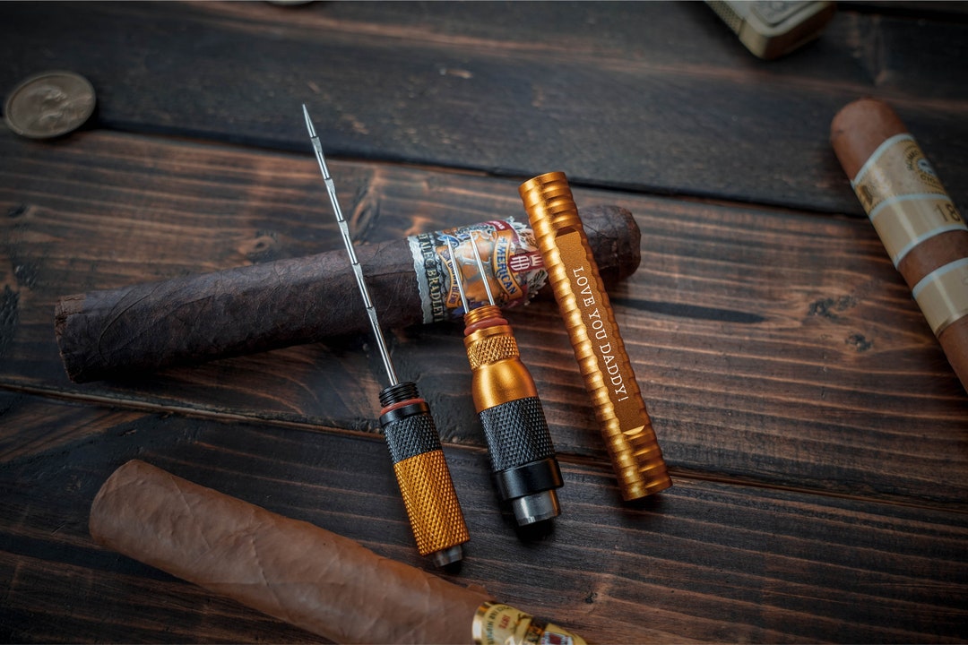 Cigar Draw Enhancer, Tool Cigar Needle, Double Punch, Cigar Nubber ...