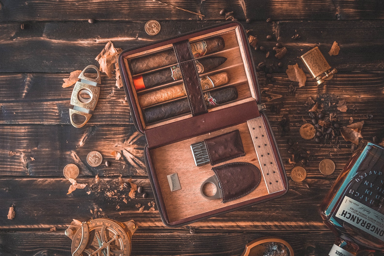 Personalized Cigar Set Gift for Men Husband Cigar Case - Etsy