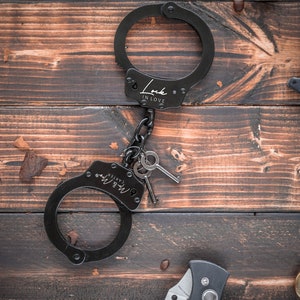 Personalized Handcuffs: Engraved Carbon Steel Erotic Cuffs - Etsy
