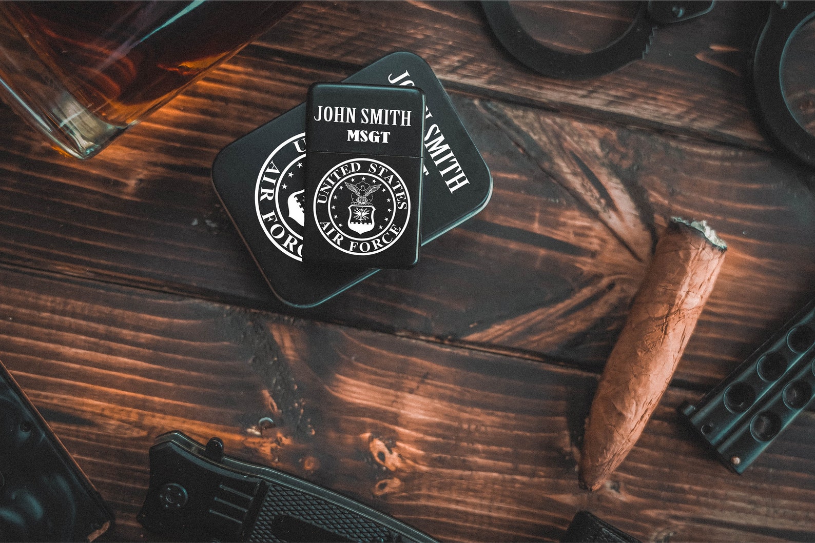 Firefighter Gift Engraved Cigar Military Gifts Custom - Etsy