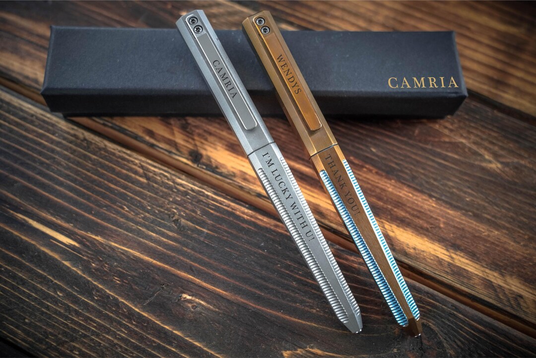 Custom Tactical Pen, Titanium EDC Pen, Engraved Gift Pen, Personalized ...