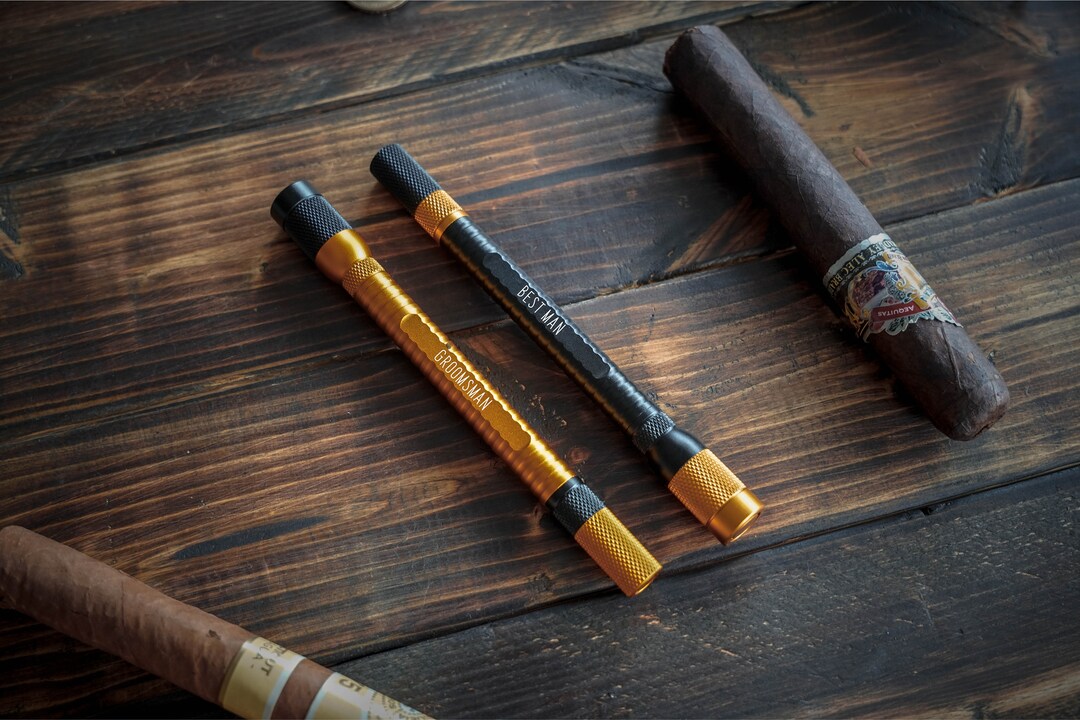 4-in-1 Cigar Draw Tool, Cigar Punch, Cigar Needle, Gold and Black ...