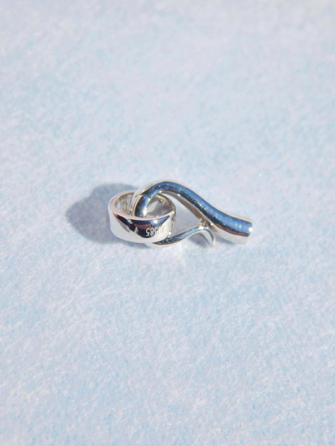 Solid 14kt White Gold | Fold Over Hook Clasp | Hook and Eye | Au585 ...