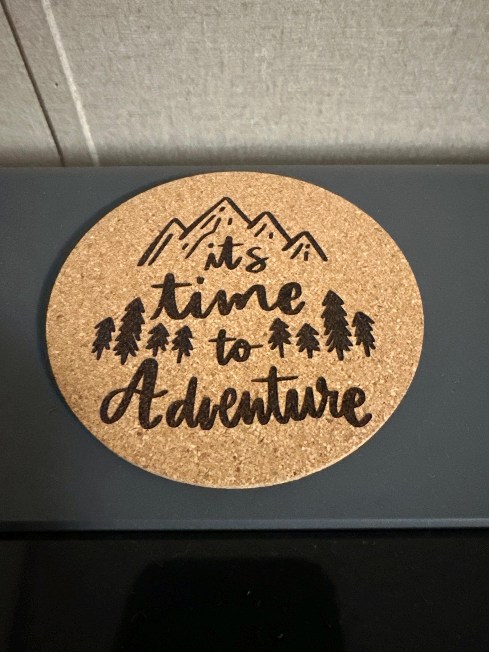 Custom Camping Adventure Engraved Cork Coasters Set of 4 - Etsy