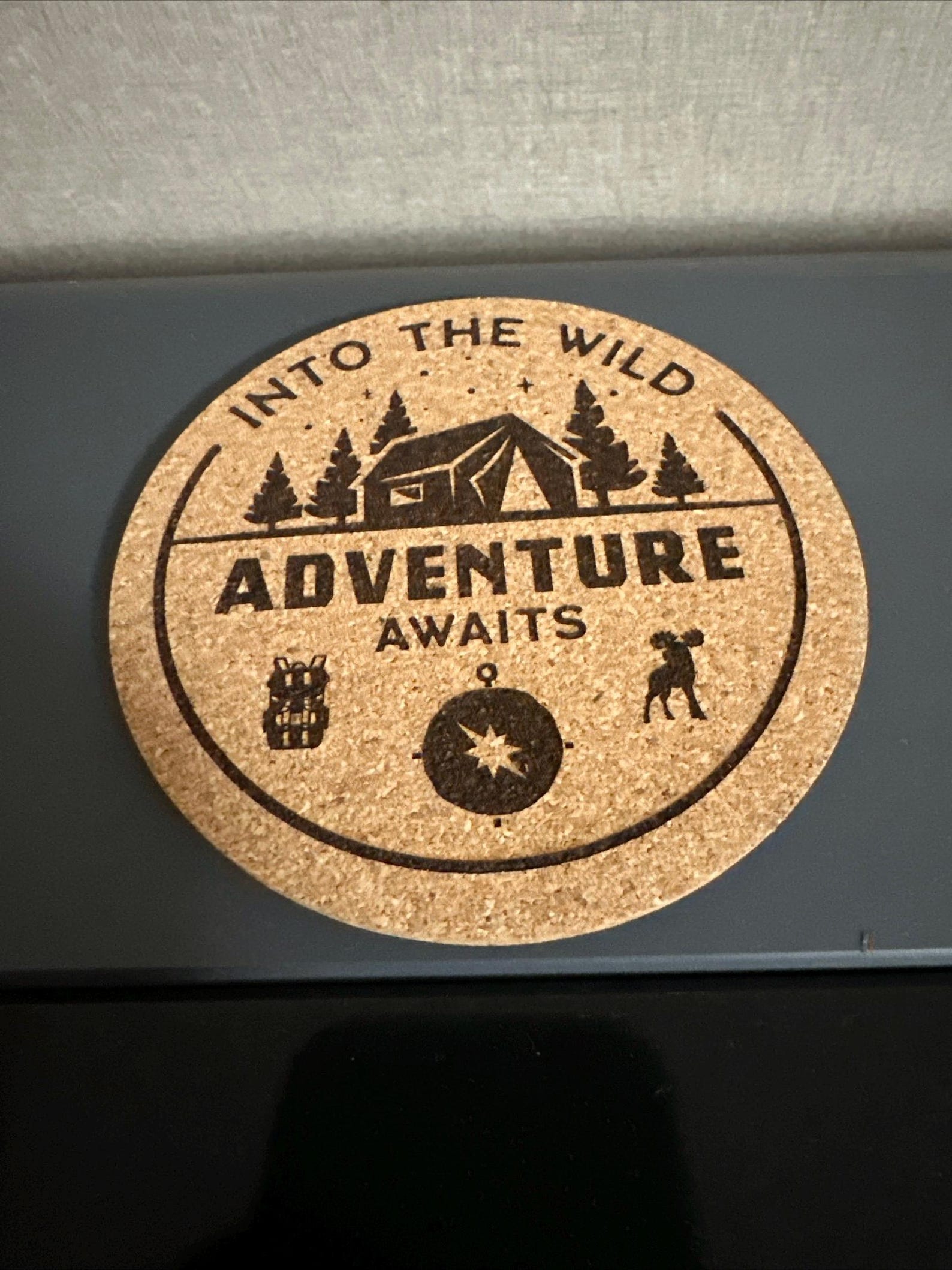 Custom Camping Adventure Engraved Cork Coasters Set of 4 - Etsy