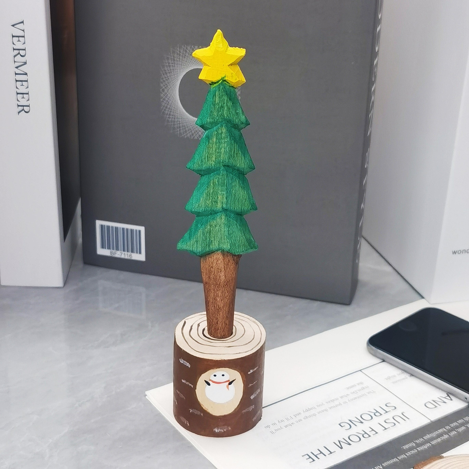 Christmas Style Pen｜desktop Ornament｜handcraft Wooden｜decoration ...