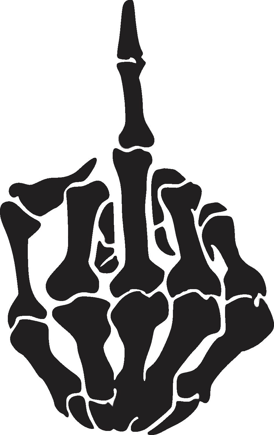 Skeleton Middle Finger Instant Download SVG, PNG, EPS, Dxf, Jpg Vector ...