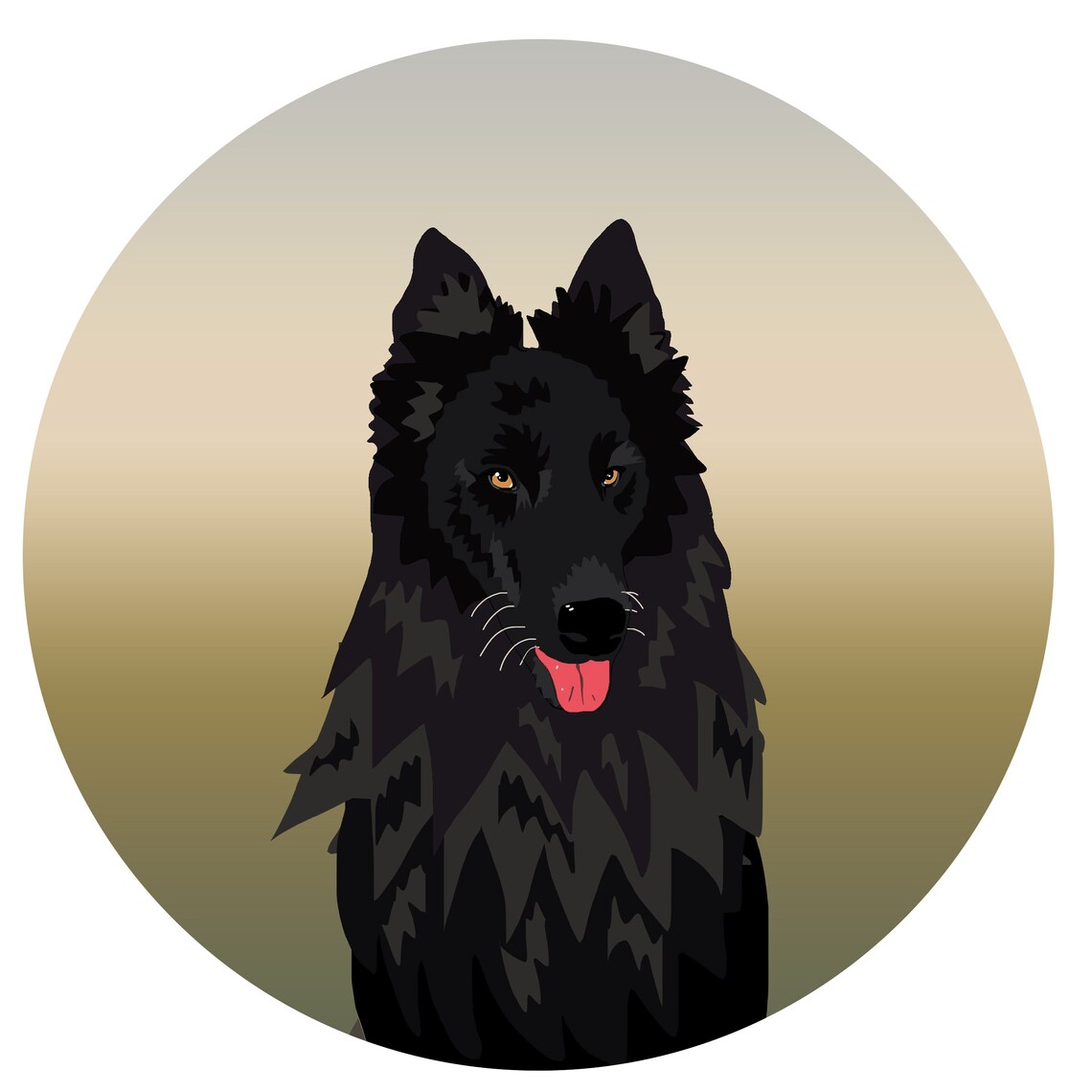 Custom Digital Dog Portraits Perfect for Pop Sockets and Screen Savers ...