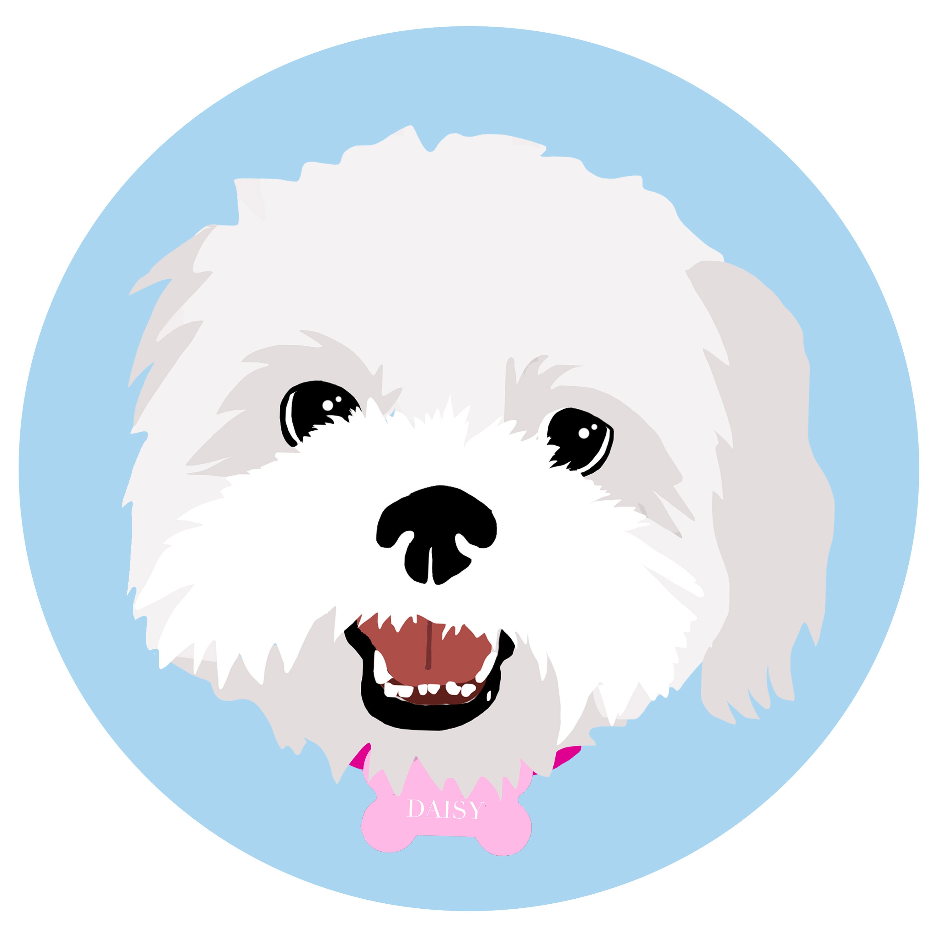 Custom Digital Dog Portraits Perfect for Pop Sockets and Screen Savers ...