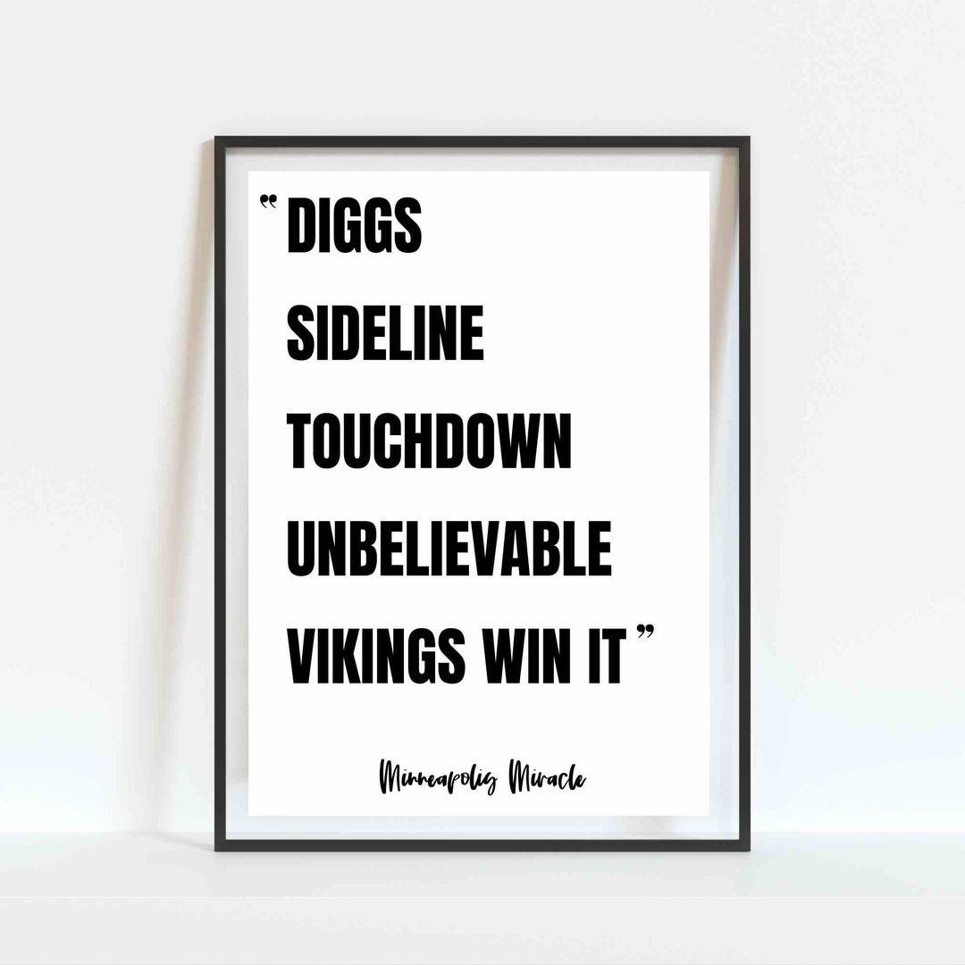 Minneapolis Miracle . NFL Football . Minnesota Vikings Vs New Orleans ...