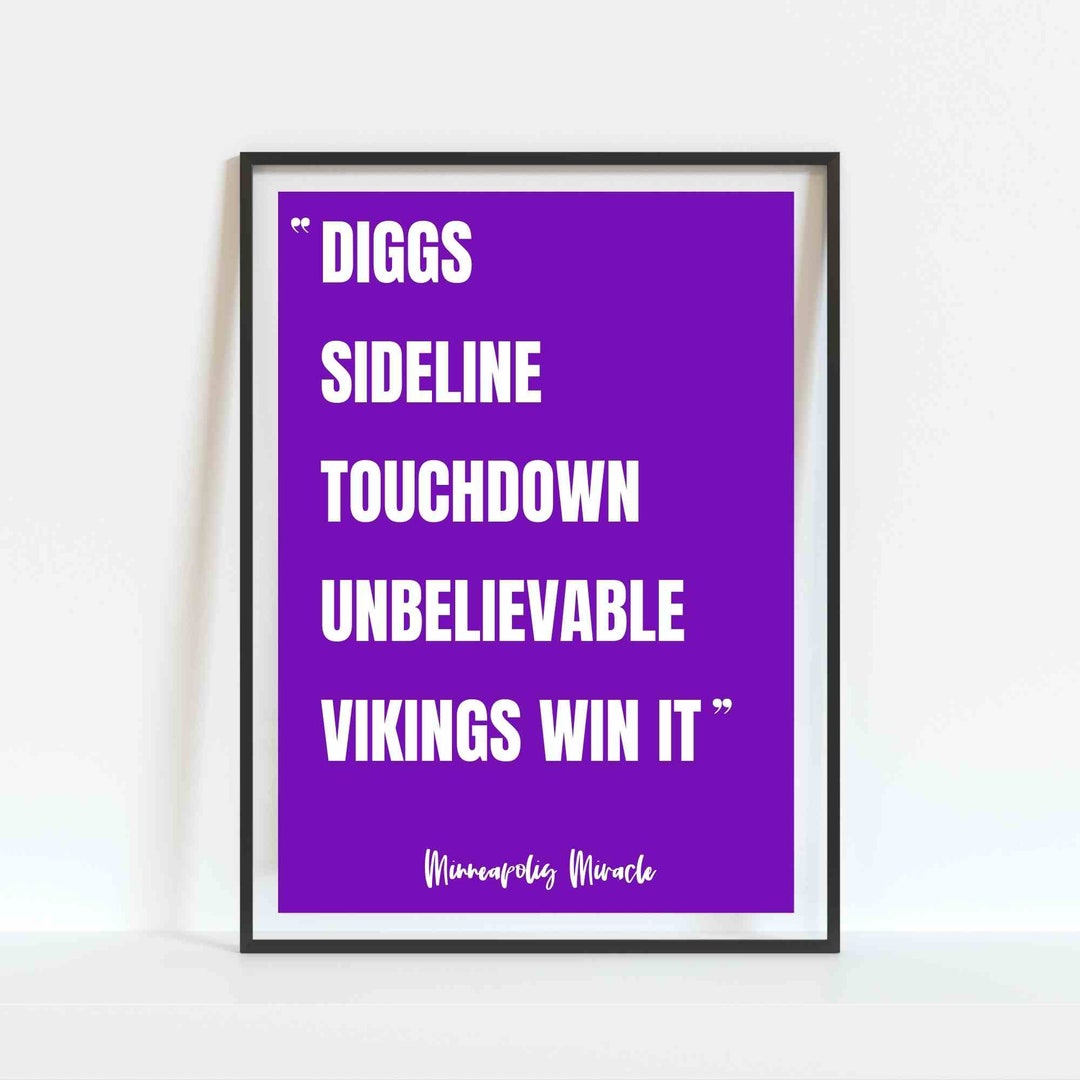 Minneapolis Miracle . NFL Football . Minnesota Vikings Vs New Orleans ...