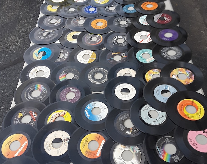 12 Random Used Vinyl Record Albums WITHOUT Jackets for Crafting ...