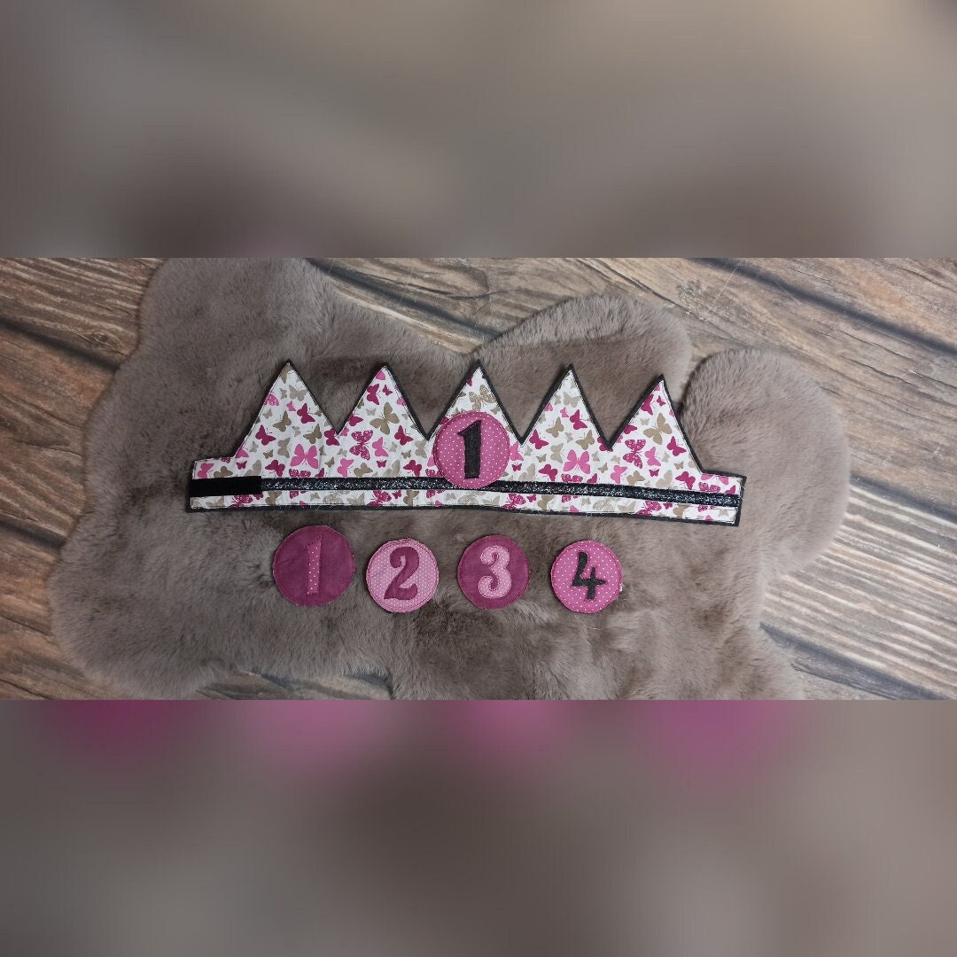 Crown, Changeable Numbers, Childhood, Child, Birthday Gift, Butterflies ...