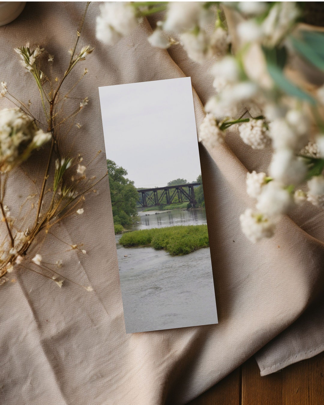 Bridge and Water Scene Bookmark, Cute Nature Photography Art, Landscape ...