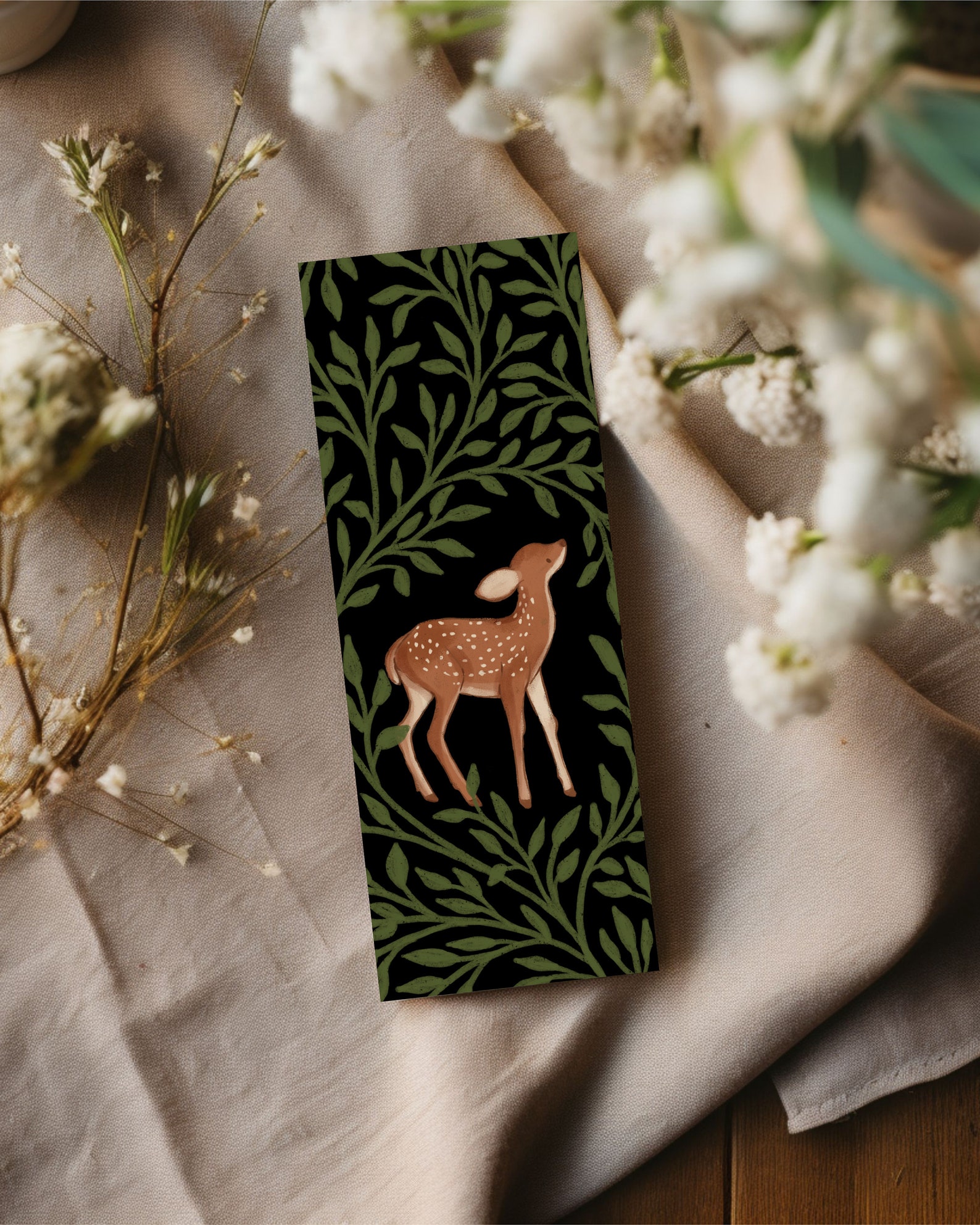 Cute Fawn Bookmark, Cute Whimsical Art, Bookmarks, Frogflower Bookmark ...