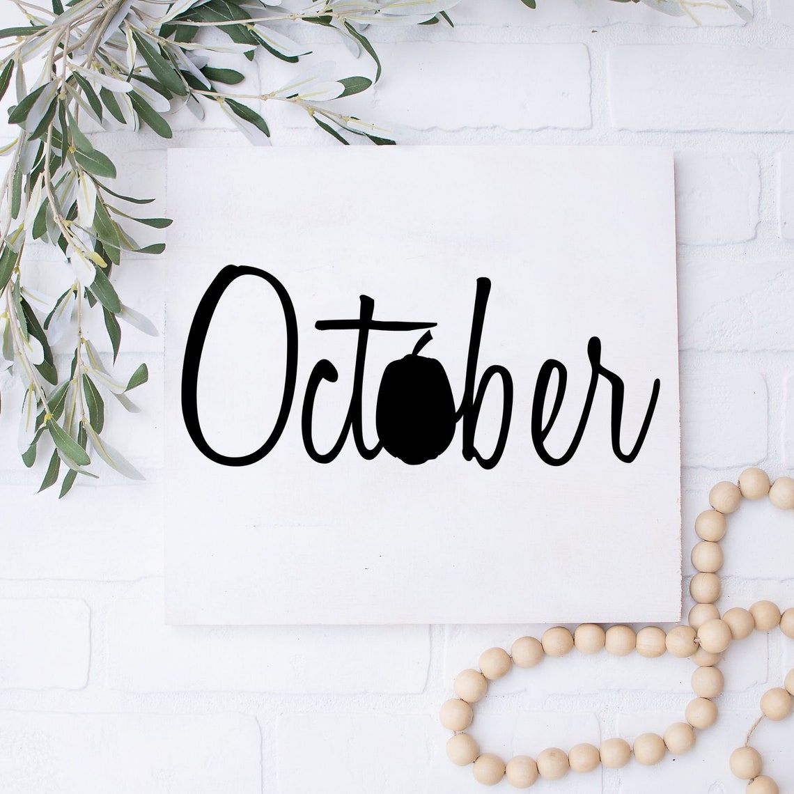 October SVG | October Silhouette SVG Cut File | October Sign | Pumpkin ...