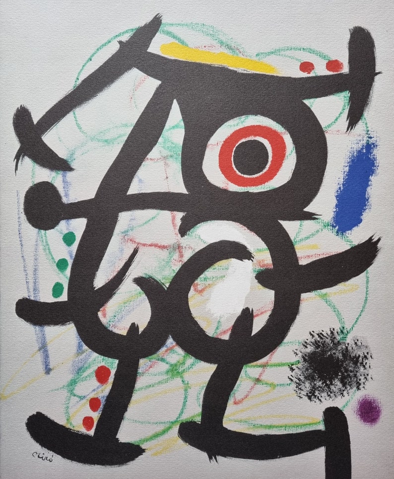 Joan Miro "woman and Bird. 1969" Vintage Lithograph From the 1980s ...