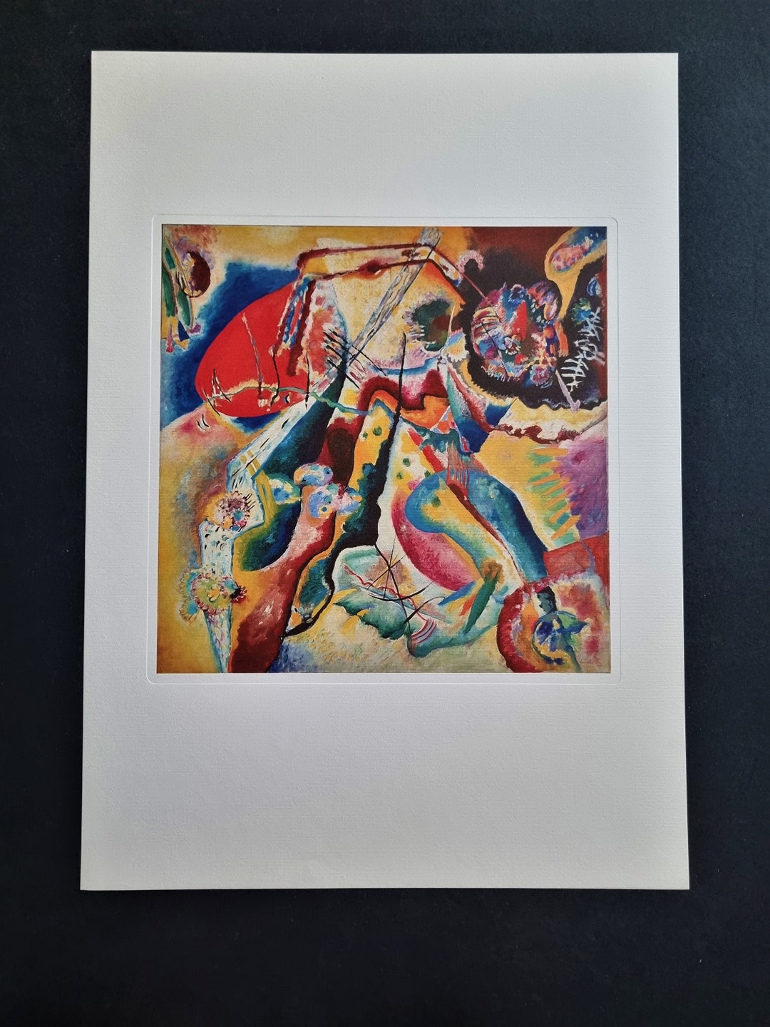 Kandinsky Painting With Red Spots 1914 Signed and Dated Lower Right ...