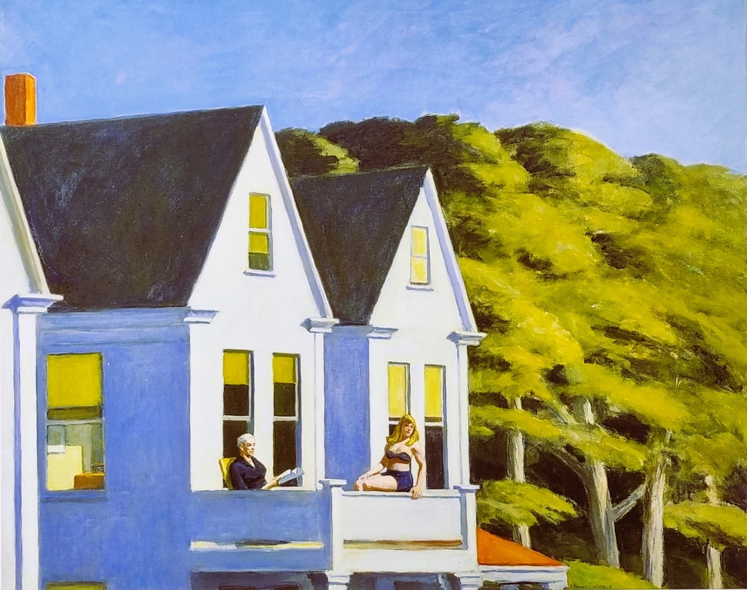 Edward Hopper second Story Sunlight, 1960 Vintage Print, on the Back ...