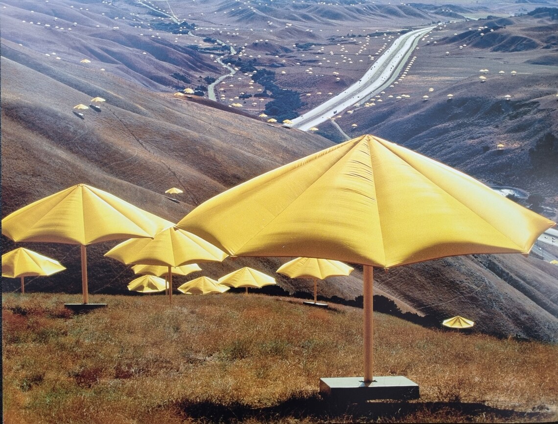 Christo and Jeanne Claude - "the Umbrellas Japan - Usa" Elegant Artwork ...