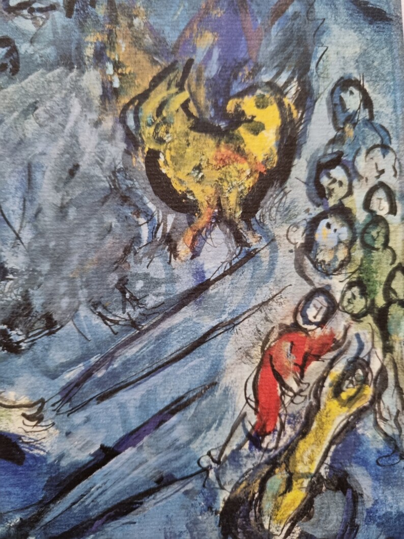 Marc Chagall jacob's Fight With the Angel Lithograph From the 1980s. - Etsy