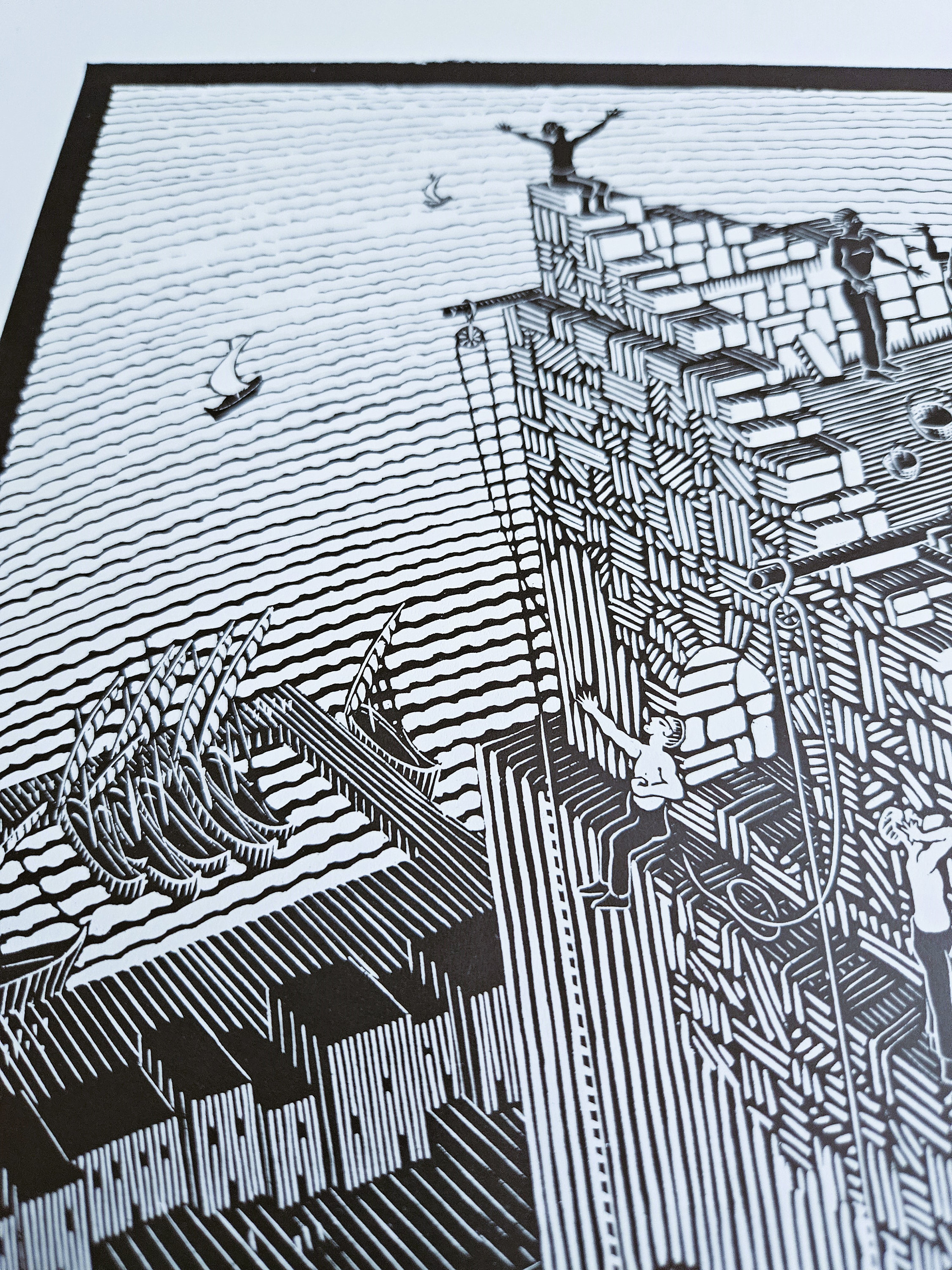 M.C. Escher tower of Babel, 1928 ©copyright 1988 M.C. Escher/cordon Art ...