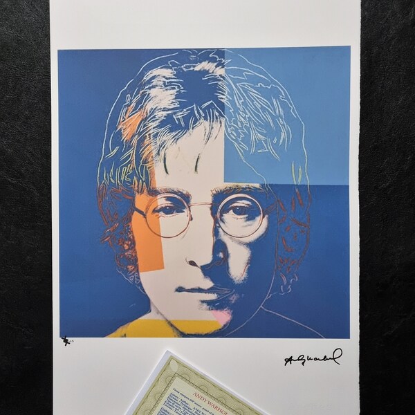 John Lennon Signed by Andy Warhol - Etsy