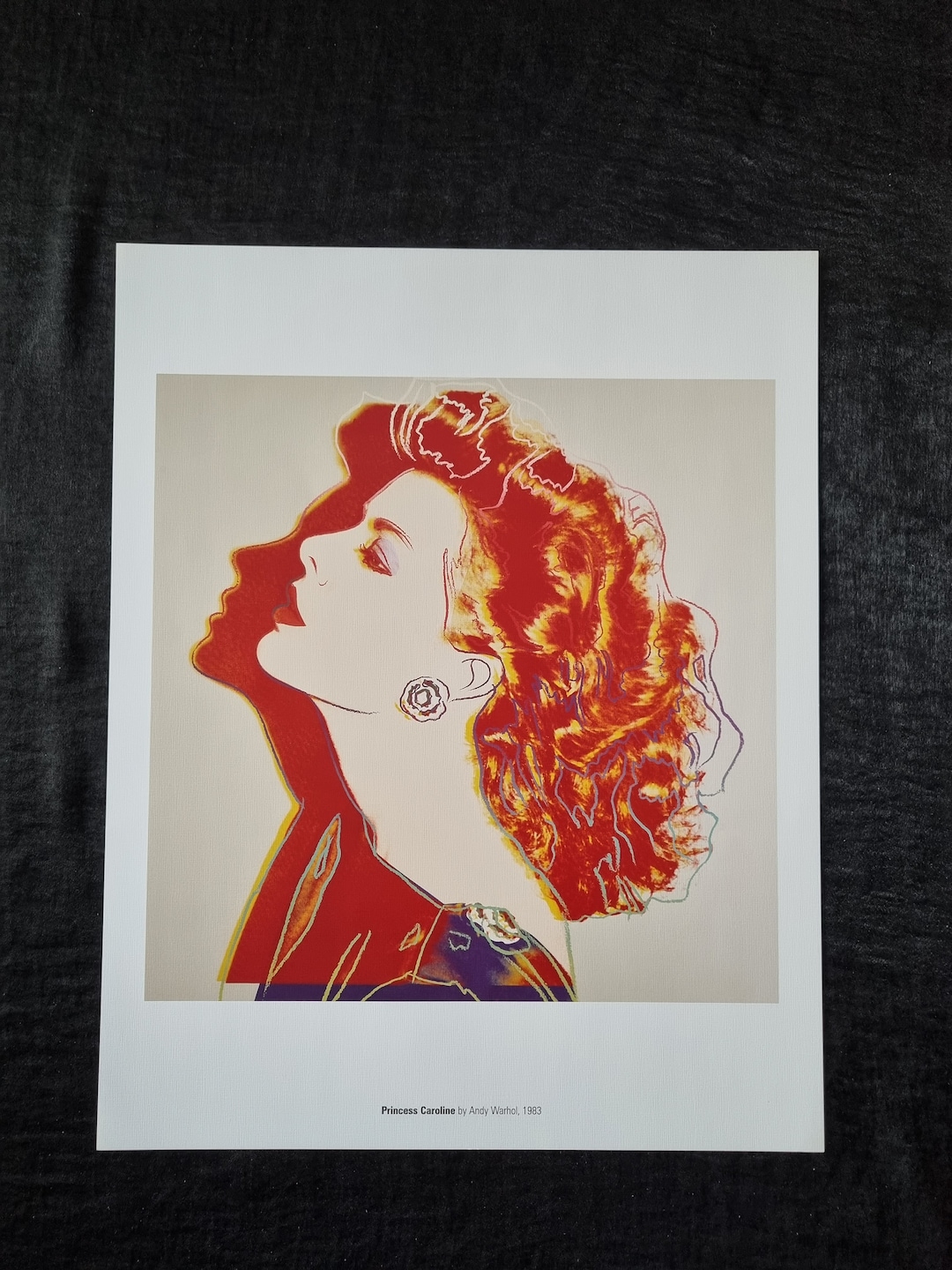 Princess Caroline by Andy Warhol on the Back Copyright Certification ...