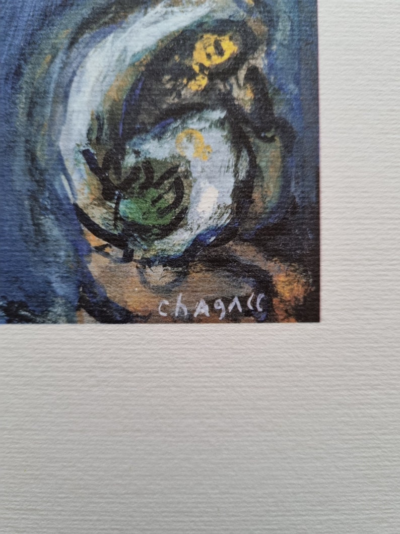 Marc Chagall jacob's Fight With the Angel Lithograph From the 1980s. - Etsy