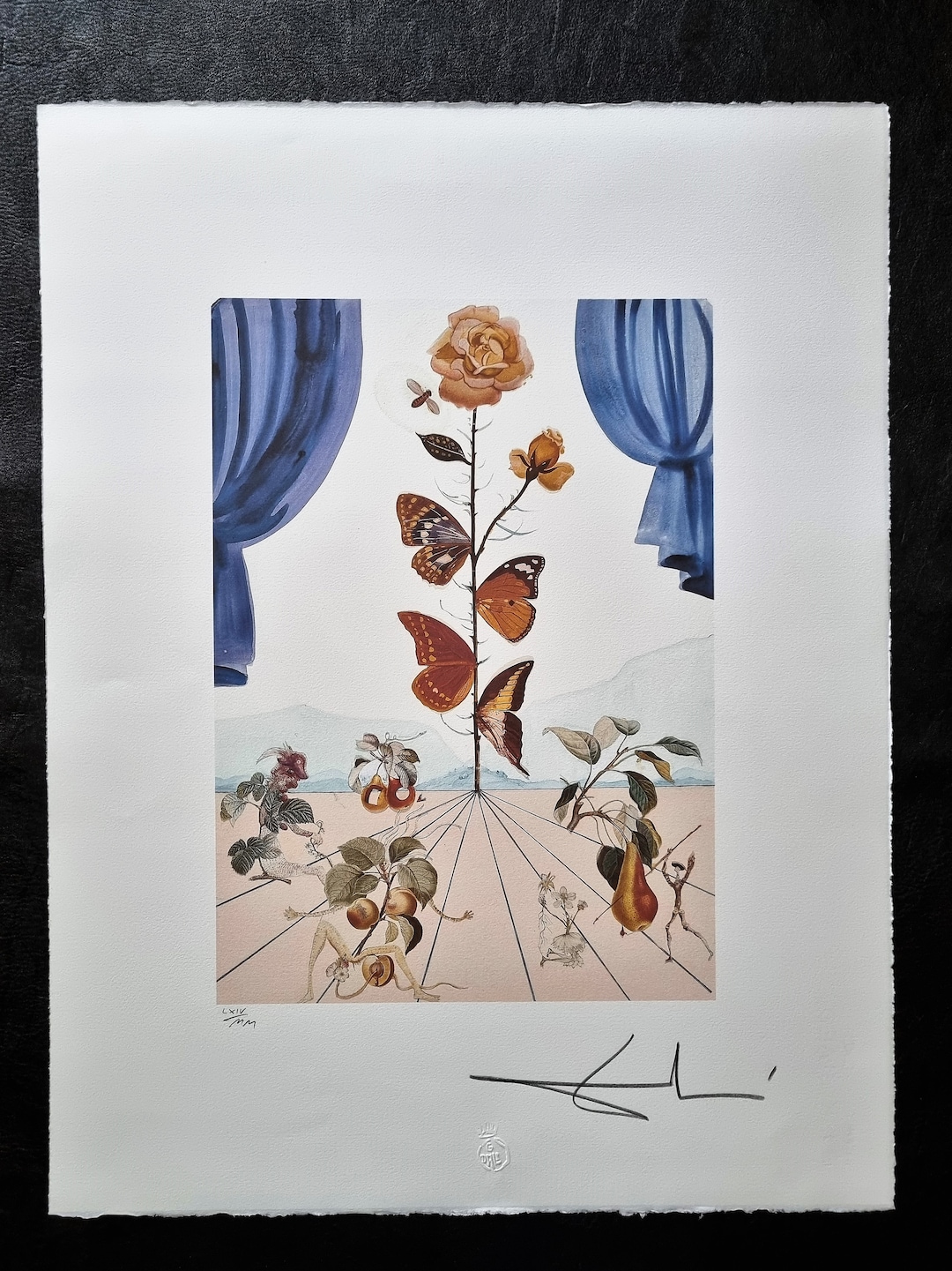 Salvador Dalì off Set Lithographic Reproduction, Numbered in Pencil ...
