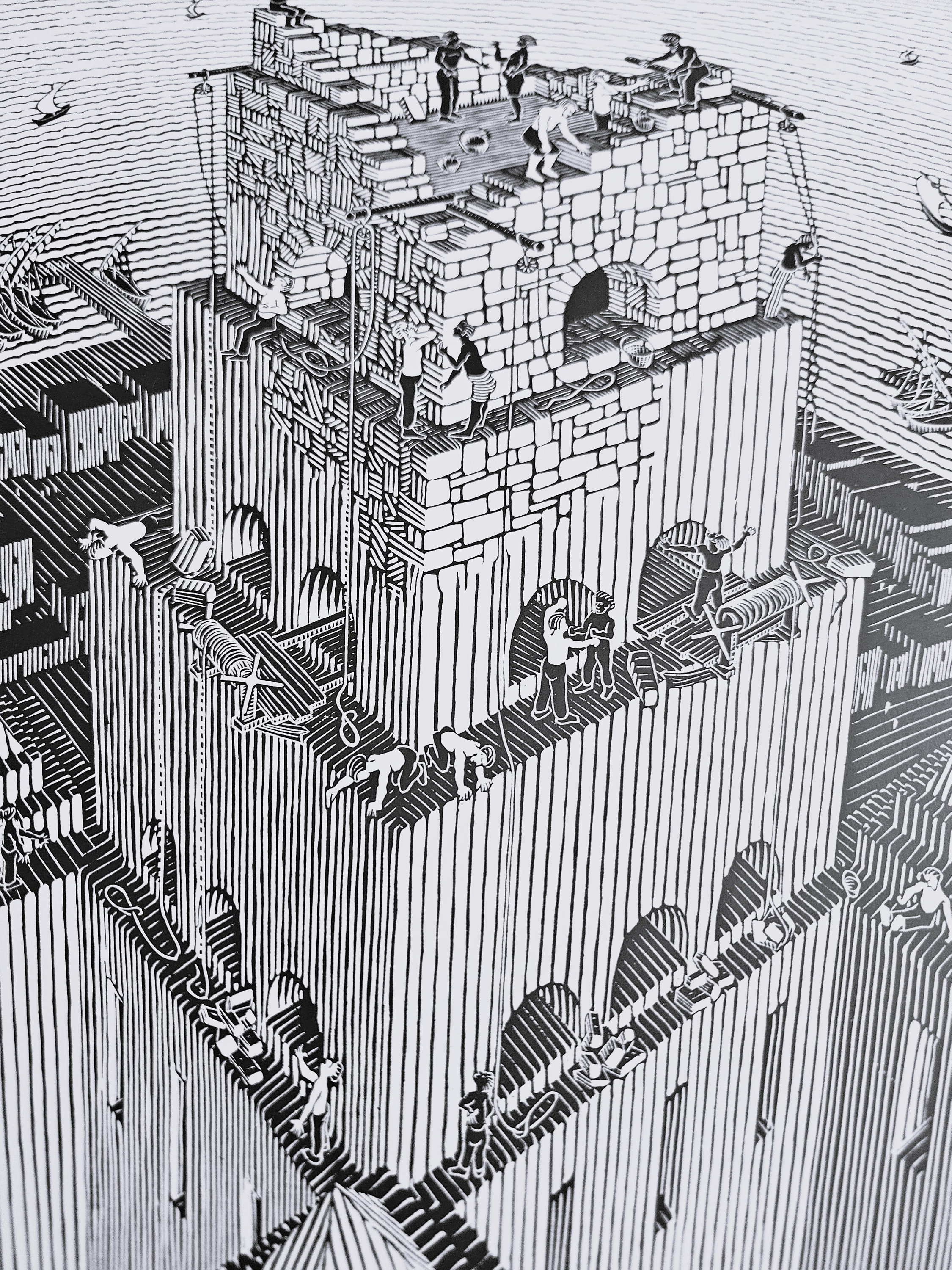 M.C. Escher tower of Babel, 1928 ©copyright 1988 M.C. Escher/cordon Art ...