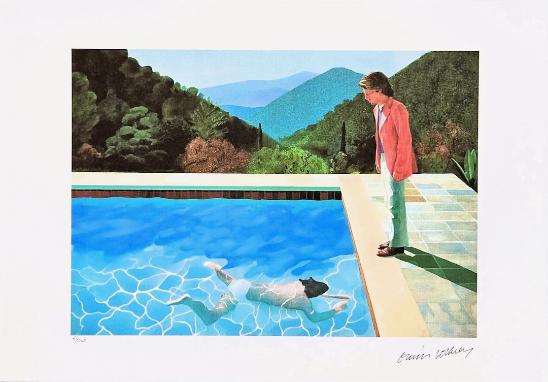 Portrait of an Artist David Hockney Offset Reproduction Art Print, 500 ...