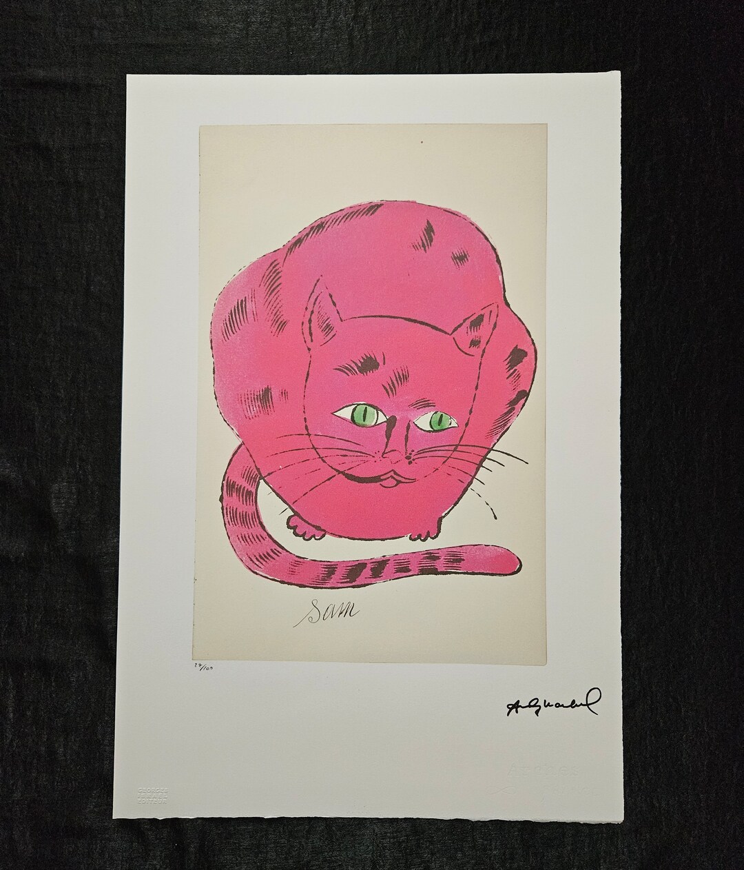 Andy Warhol cat Sam Dimensions: 56 X 38.3 Cm. 15.07 X 22.162 pop Art ...
