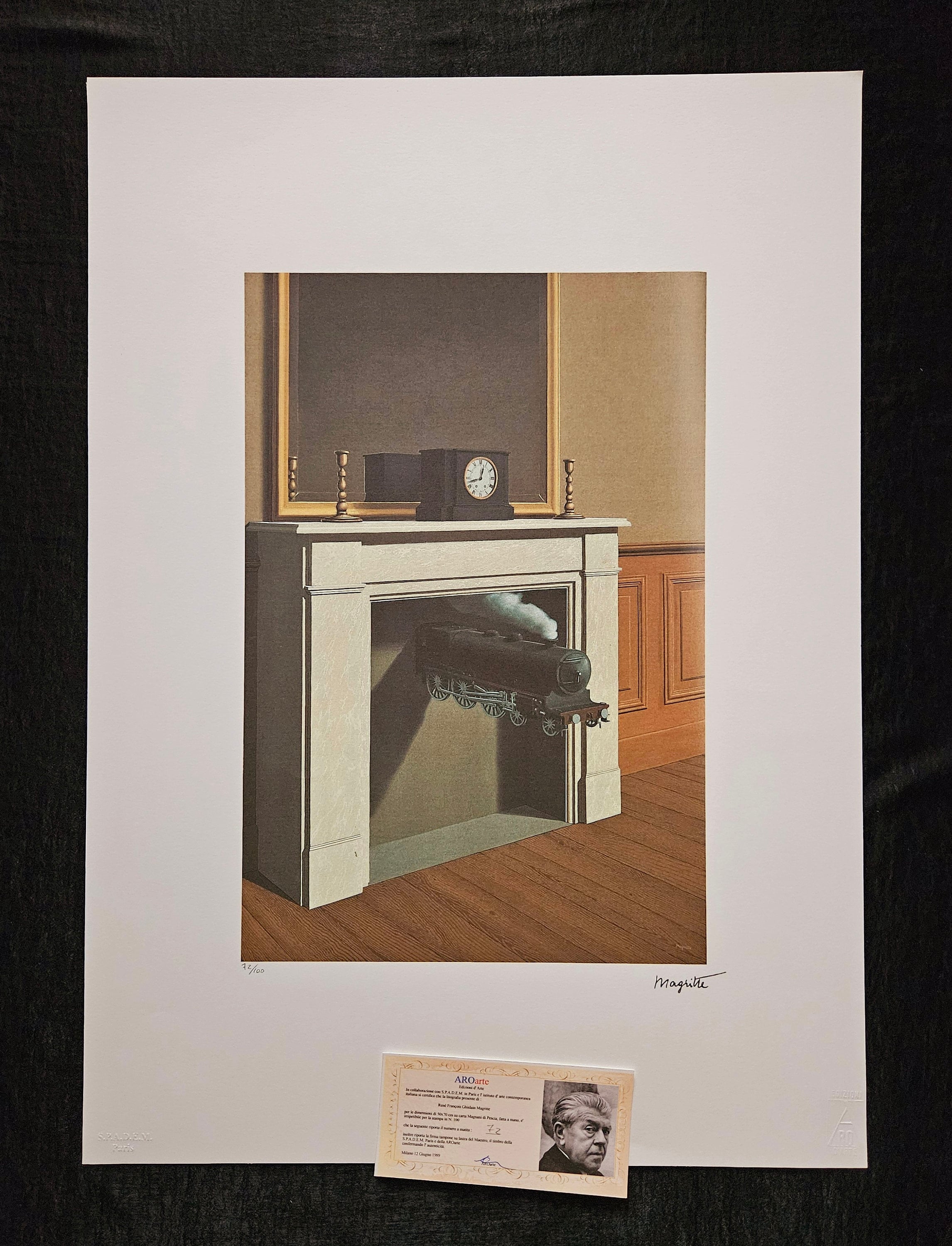 Transfixed Time by Rene Magritte in an Edition Reproduced in 100 Copies ...
