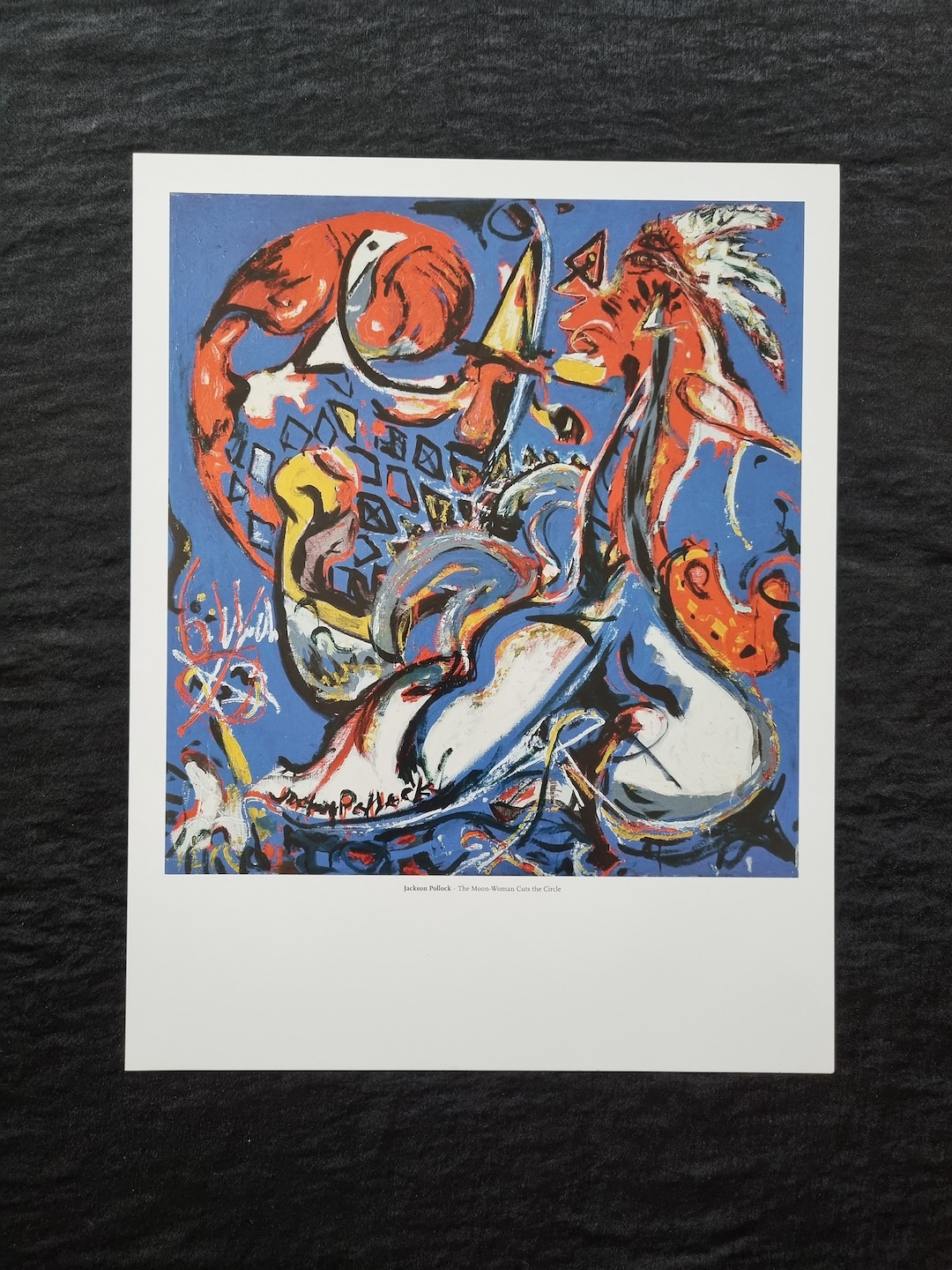 Jackson Pollock "the Moon Woman Cuts the Circle, 1943" on the Back ...