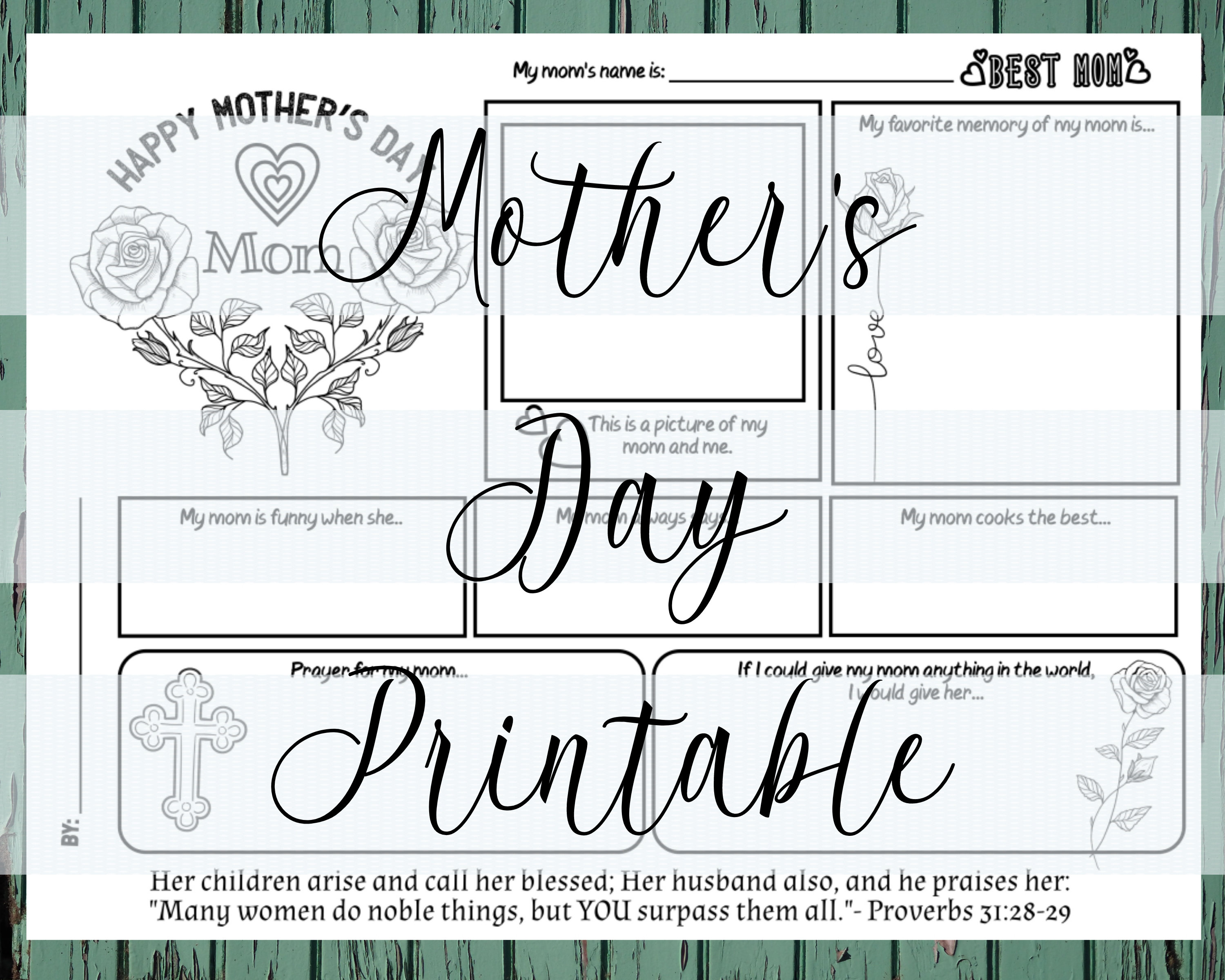 All About My Mom, Mother's Day Printable, Mother's Day Activity, Mom ...