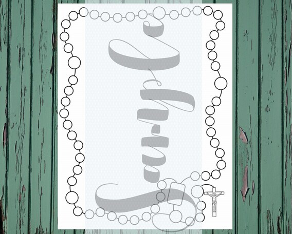 Rosary Coloring Page Catholic Education Holy Rosary - Etsy