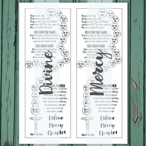 Divine Mercy Chaplet Bookmark: Catholic Prayer Guide (PDF) - Etsy