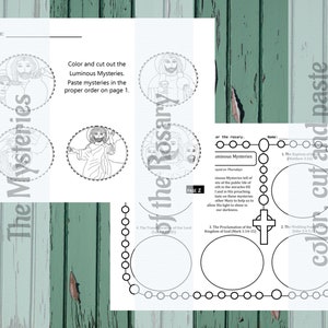 Mysteries of the Rosary Printable: Catholic School Activity (digital ...