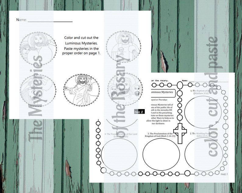 Rosary, Catholic School, Mysteries of the Rosary Printable, Rosary ...