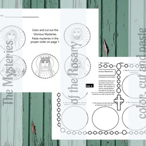 Mysteries of the Rosary Printable: Catholic School Activity (digital ...