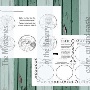 Mysteries of the Rosary Printable: Catholic School Activity (digital ...