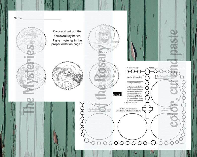 Rosary, Catholic School, Mysteries of the Rosary Printable, Rosary ...