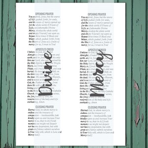 Divine Mercy Chaplet Bookmark: Catholic Prayer Guide (PDF) - Etsy