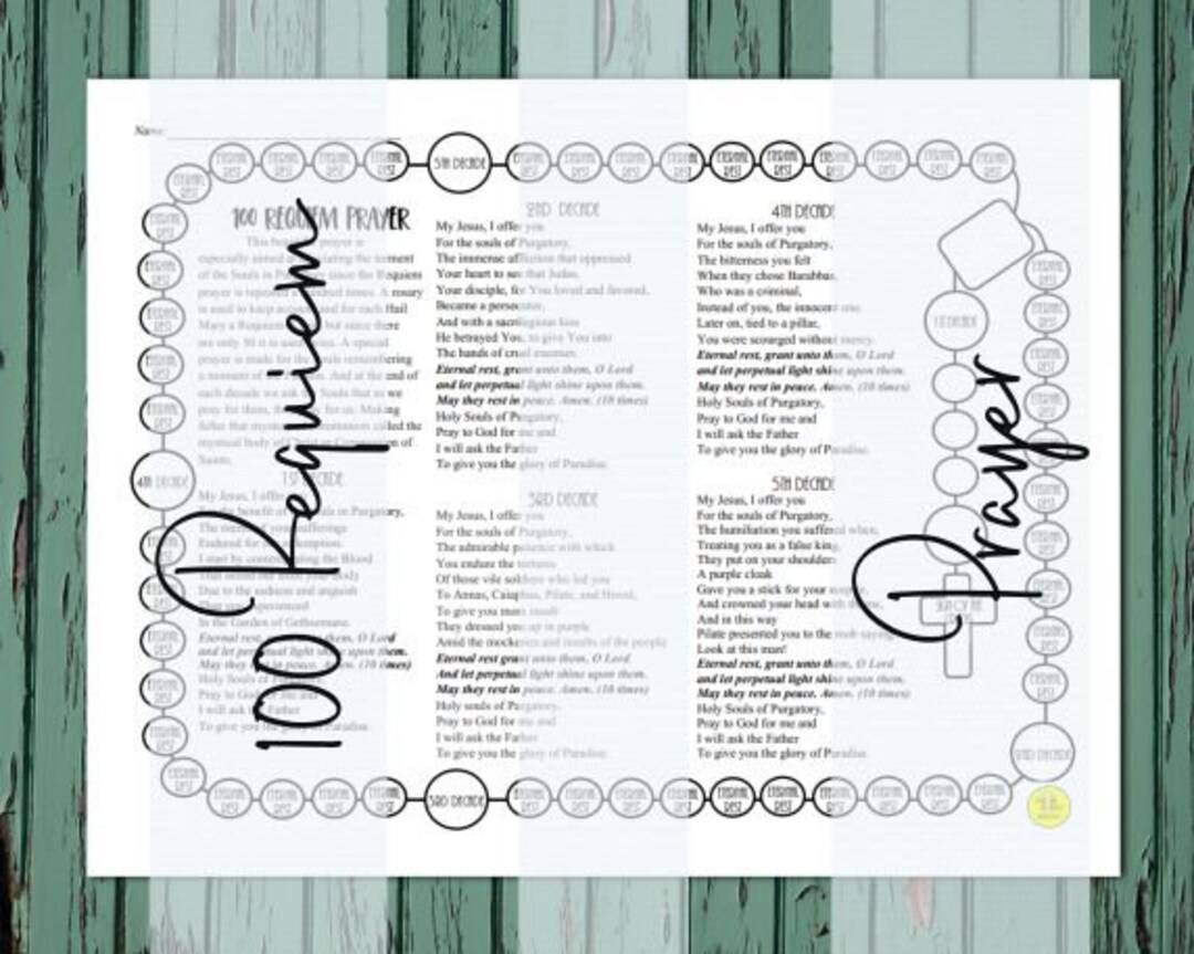 100 Requiem Prayers, Souls of Purgatory, Catholic Prayers, Requiem ...
