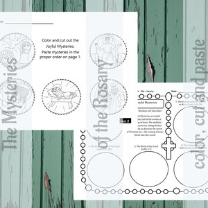 Mysteries of the Rosary Printable: Catholic School Activity (digital ...
